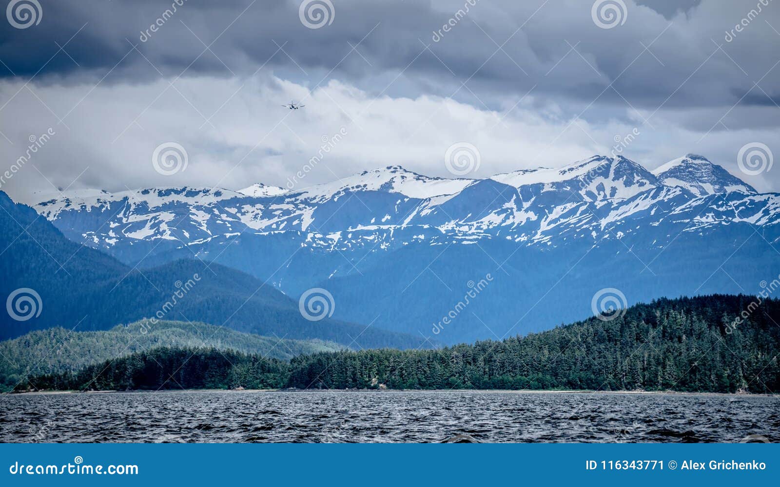 Mountain Range Scenes in June Around Juneau Alaska Stock Image - Image ...
