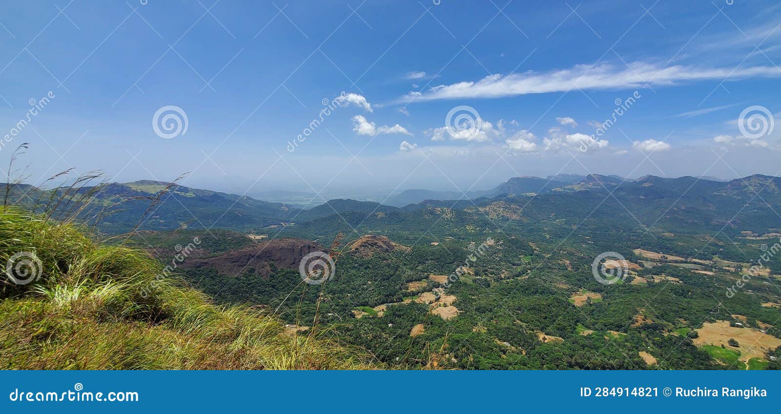 Mountain Range Skyline Nature Greenery Stock Image - Image of range ...