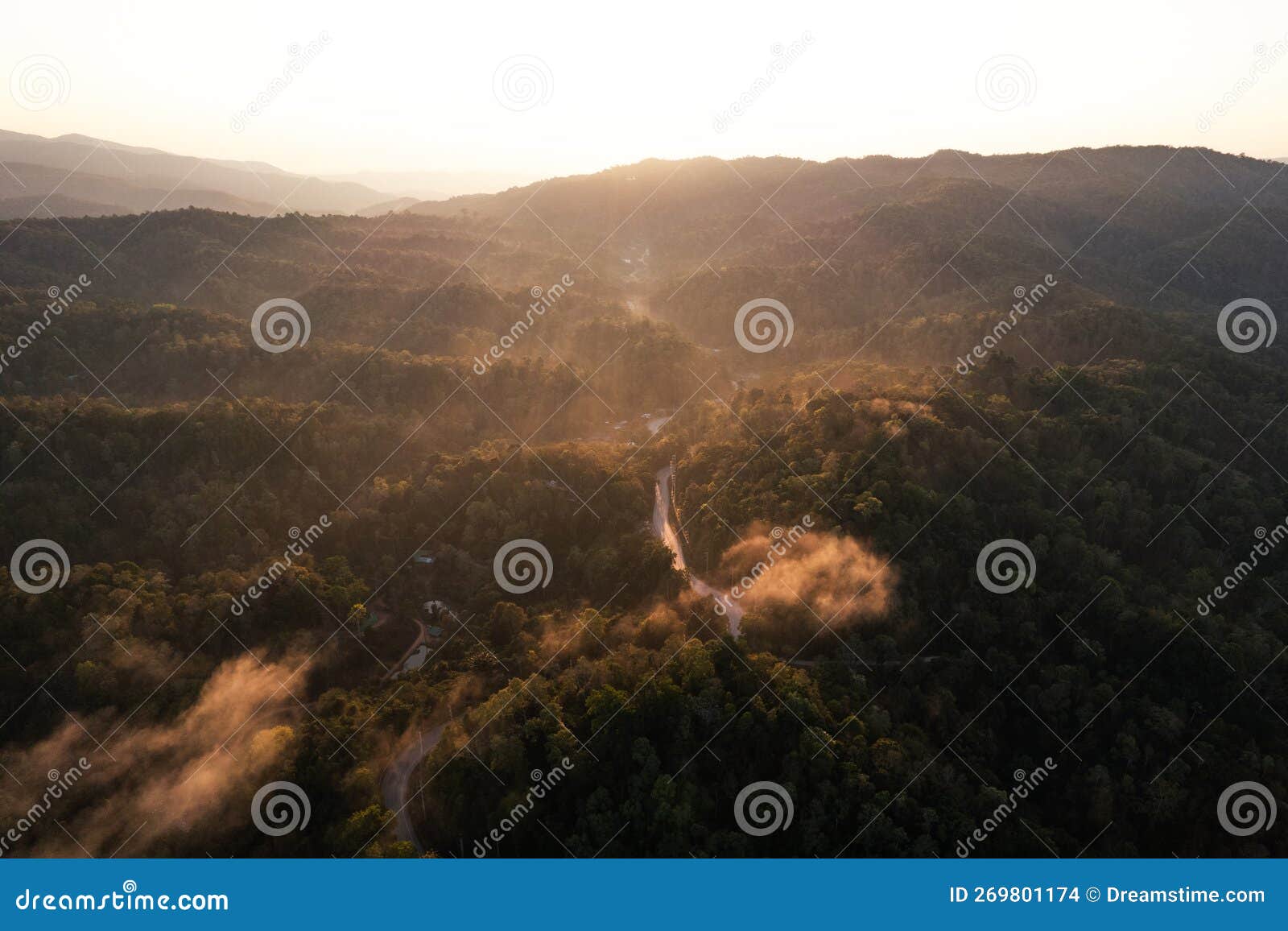 Mountain Range in the Summer Morning Stock Photo - Image of panoramic ...
