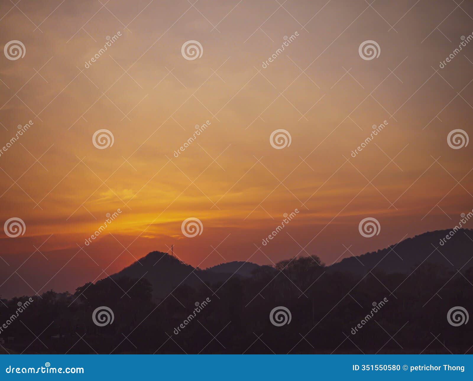 Mountain Range at Sunset, Lake. View on Mountain Lake in Front of ...