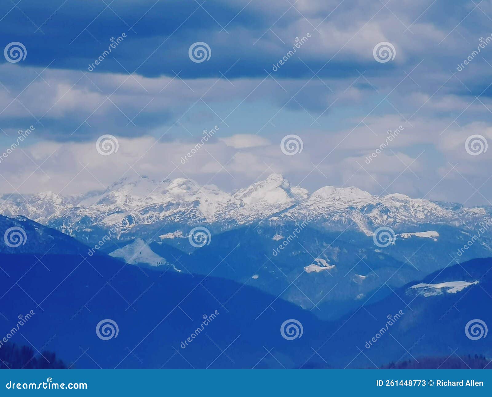 Mountain range view stock image. Image of fell, view - 261448773