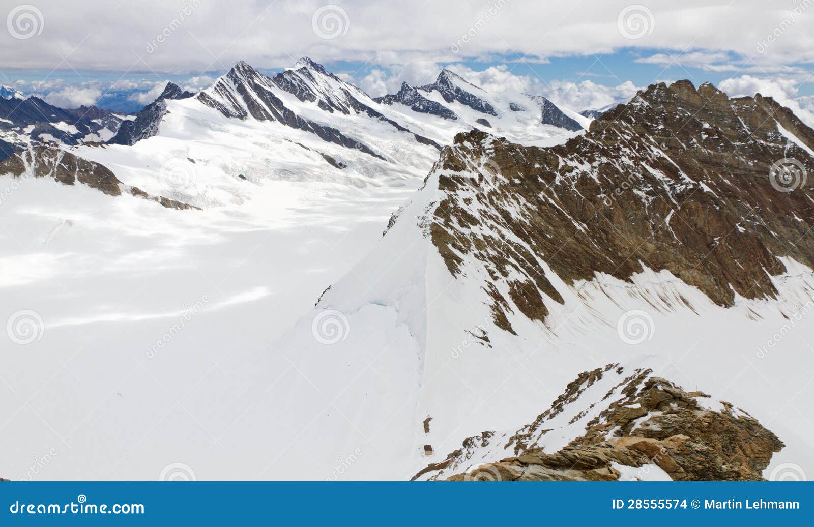 Mountain Range, View from Mount Moench, Switzerland Stock Photo - Image ...