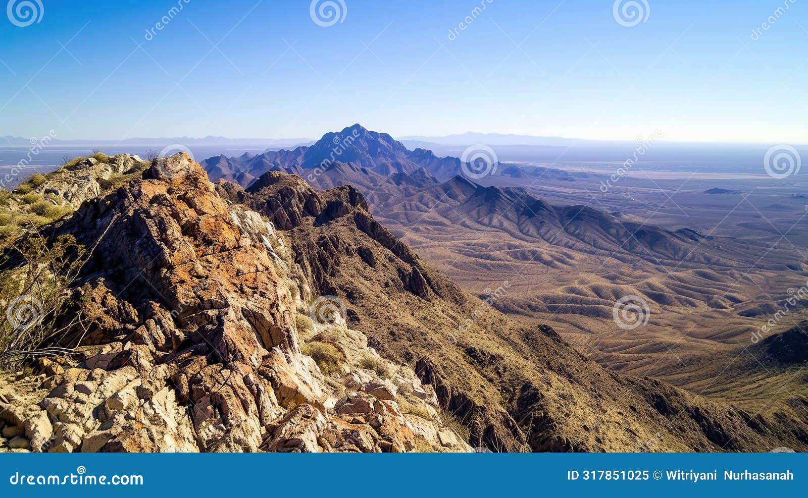 Mountain Range View Phoenix Peak Horizon . Generative Ai Stock ...