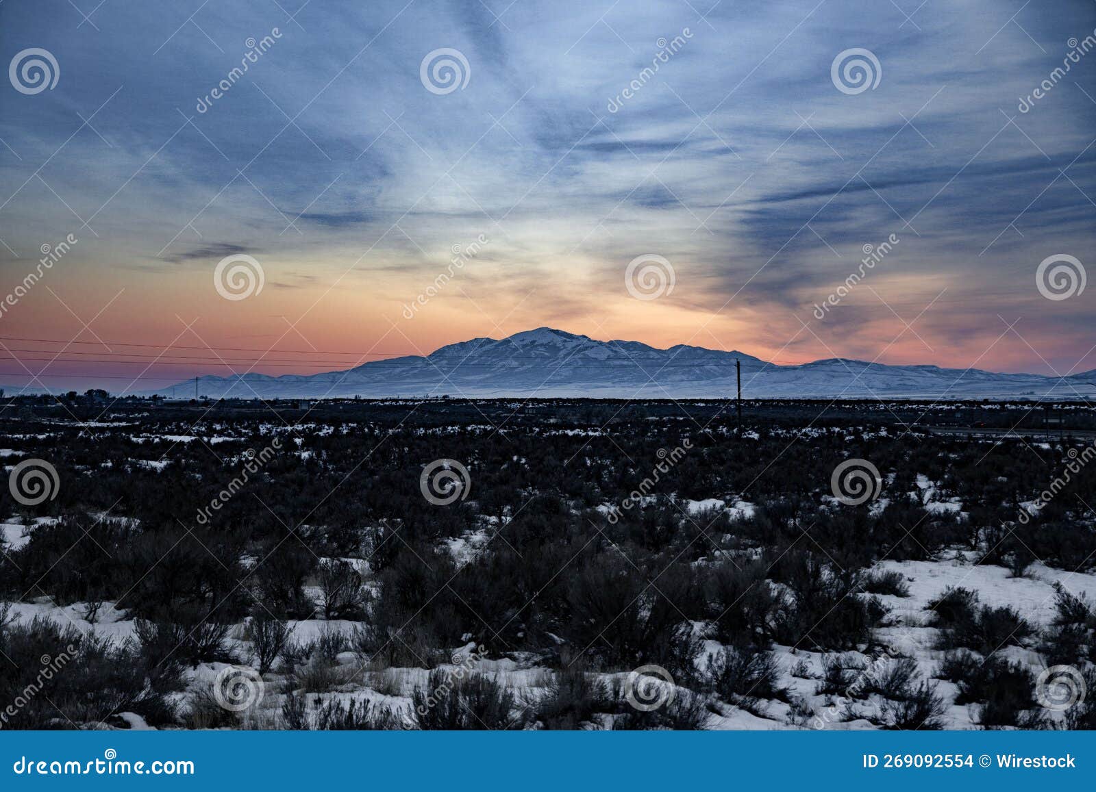 Mountain Ranges of Idaho at Sunset Stock Photo - Image of ranges ...