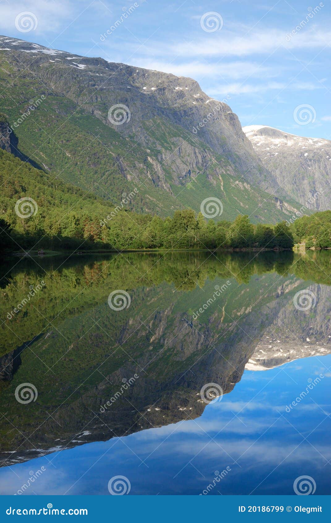 Mountain Reflecting in the Clear Water. Stock Image - Image of scenery ...