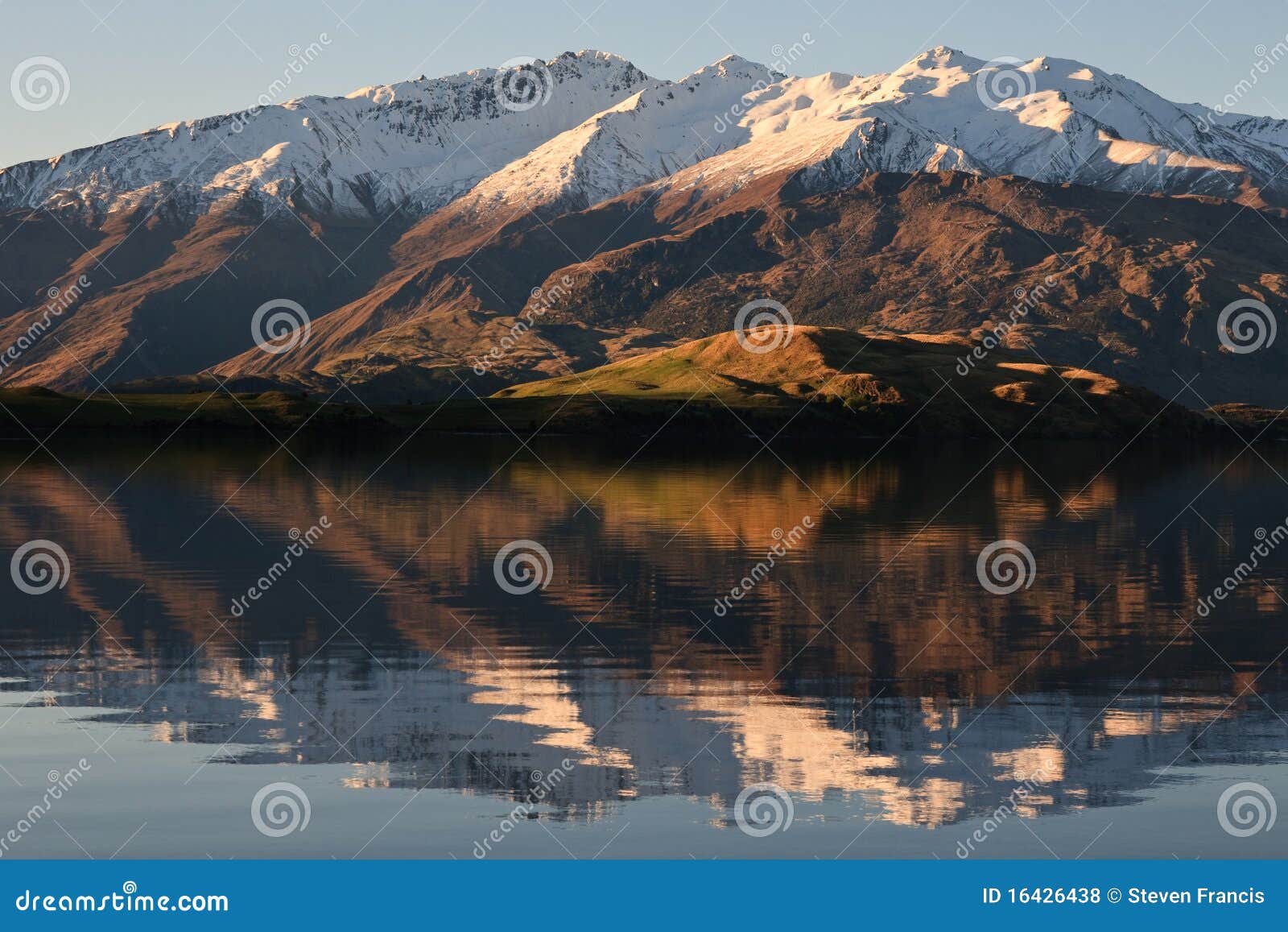 Mountain reflection stock photo. Image of lake, zealand - 16426438