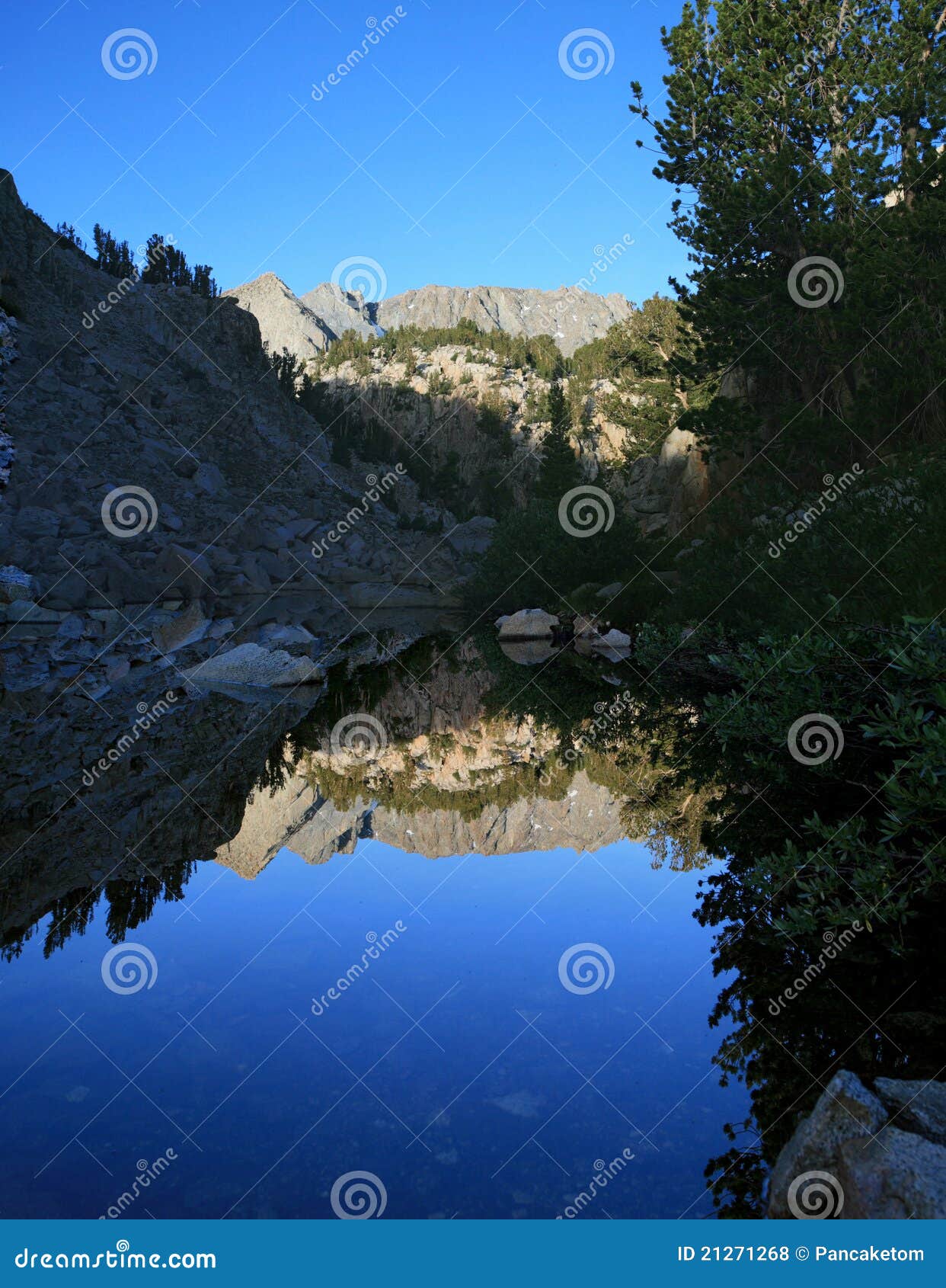 Mountain reflection stock photo. Image of mountains, blue - 21271268
