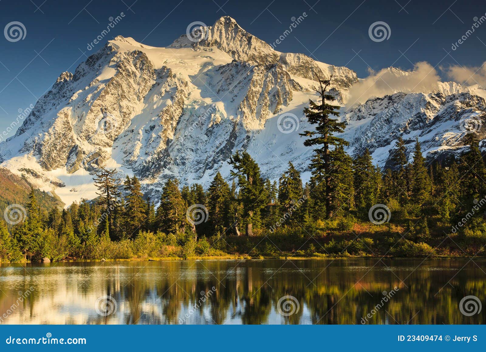 Mountain reflection stock photo. Image of outdoor, mountain - 23409474