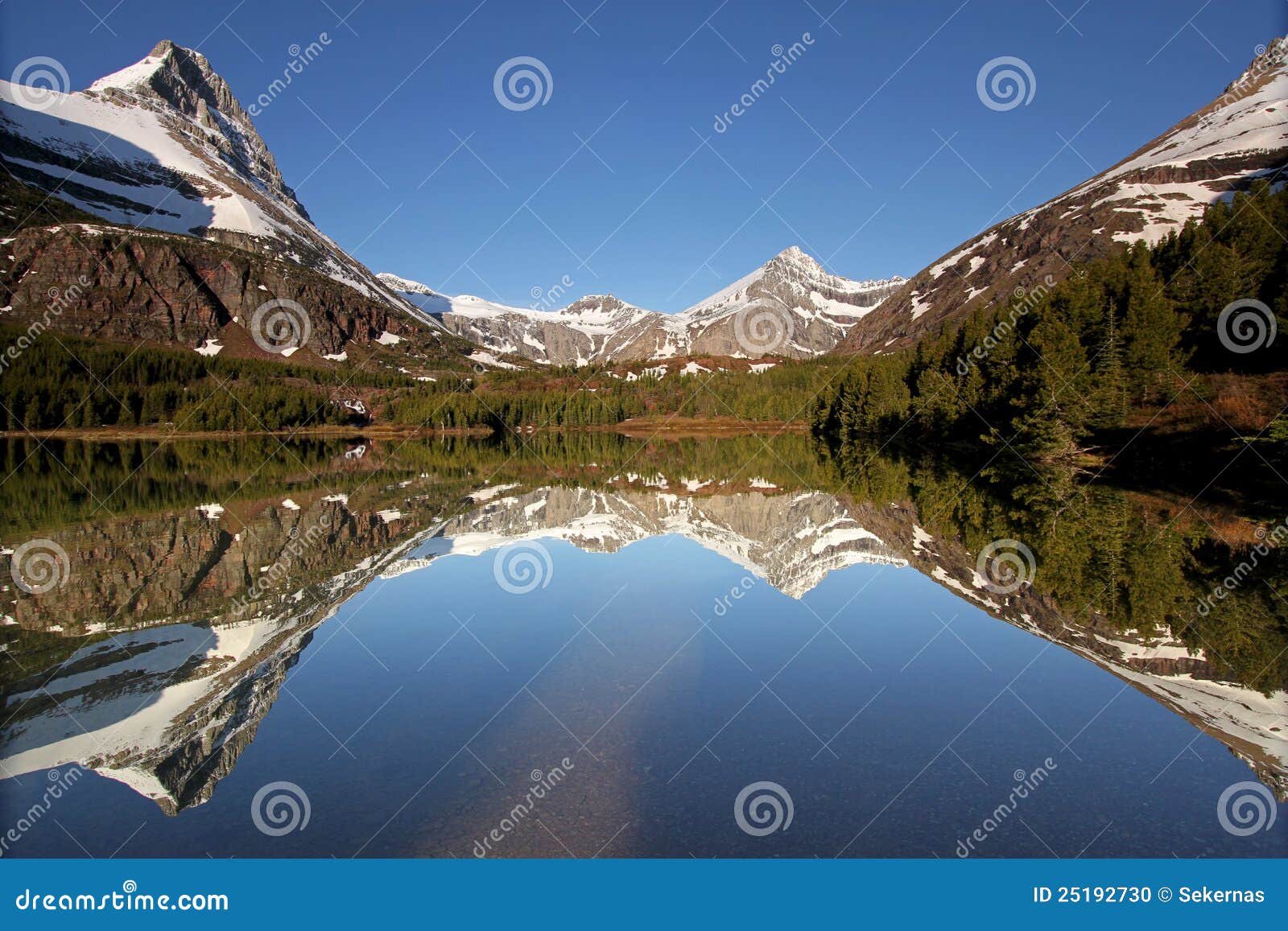 Mountain reflection stock photo. Image of forest, rocky - 25192730