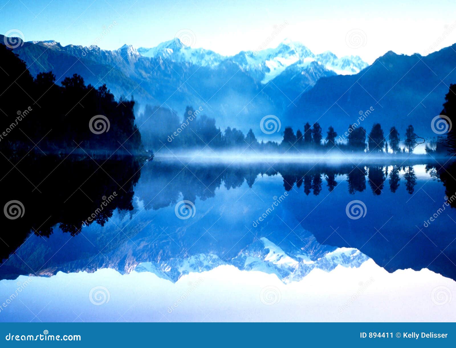 Mountain Reflection on Lake Stock Image - Image of landscape ...