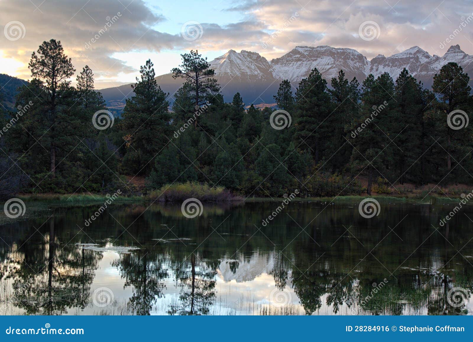 Mountain Reflections stock photo. Image of morning, pine - 28284916