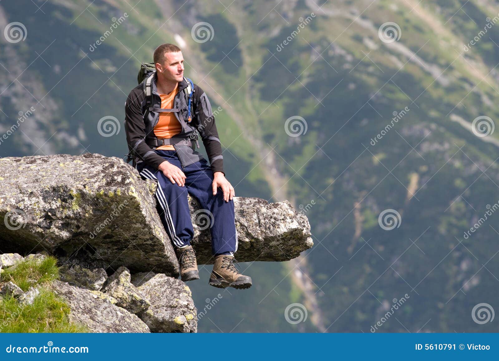 Mountain relaxation stock image. Image of summer, peak - 5610791