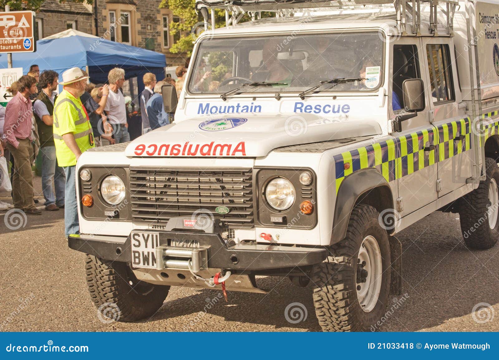 Mountain rescue Ambulance. editorial stock photo. Image of roof - 21033418