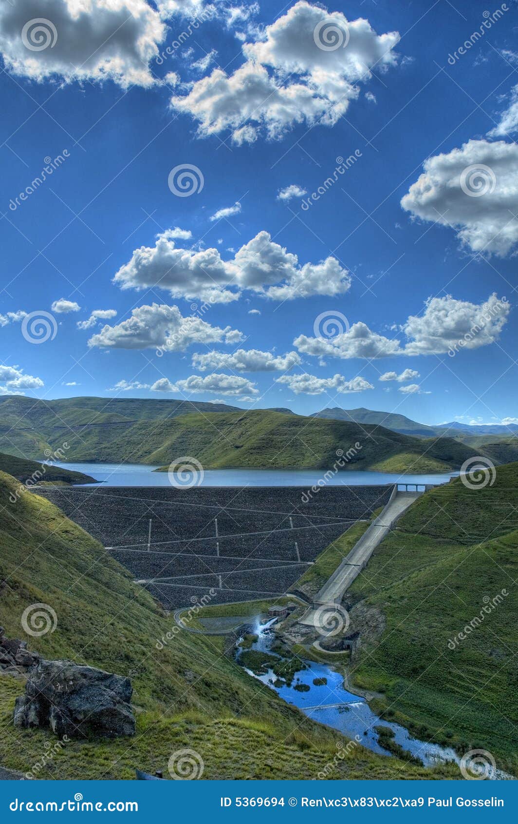 Mountain reservoir wall stock photo. Image of senqu, lesotho - 5369694