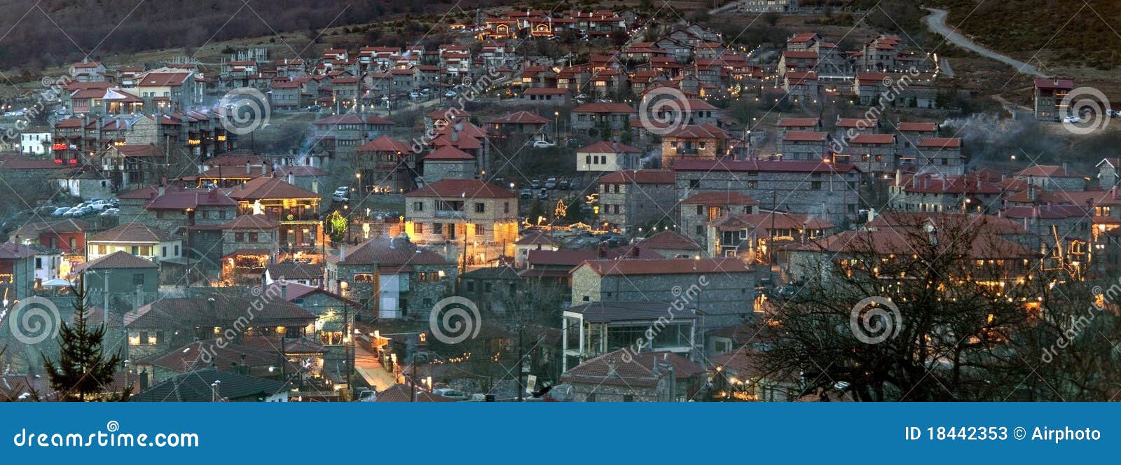 Mountain Resort of Agios Athanasios, Greece Stock Image - Image of ...