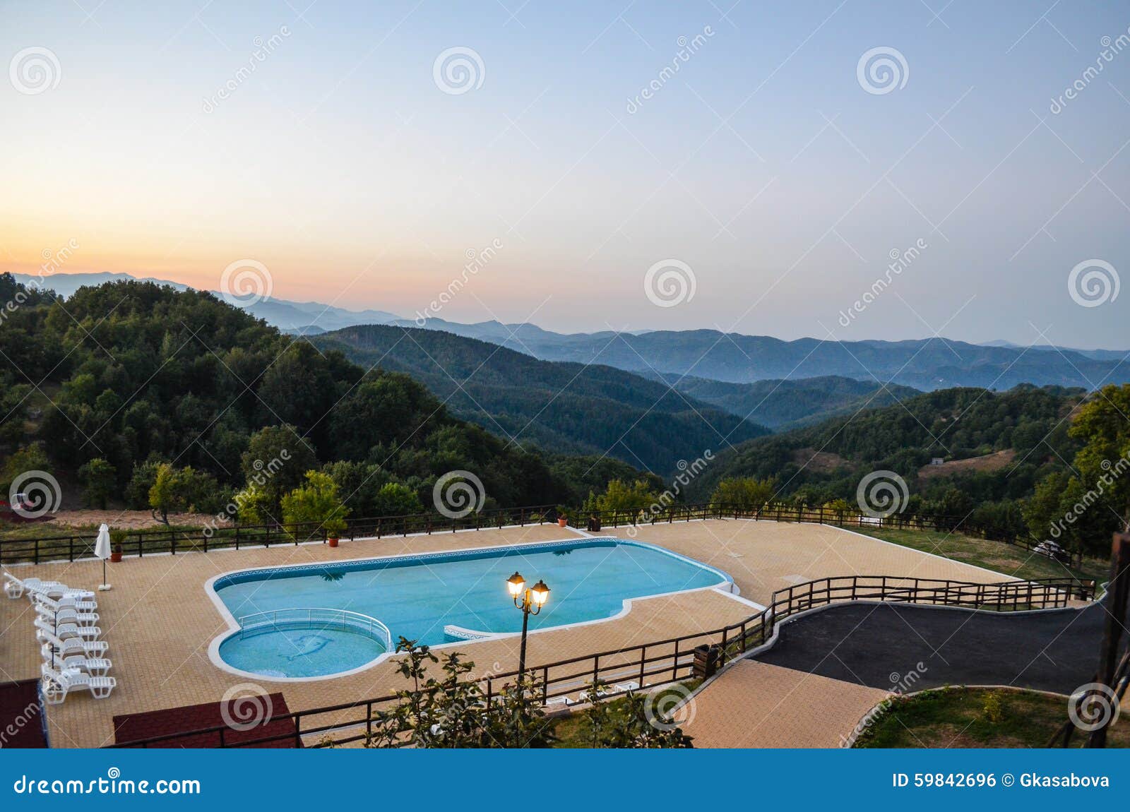 Mountain Resort in a Rainy Day Stock Photo - Image of cover, cold: 59842696