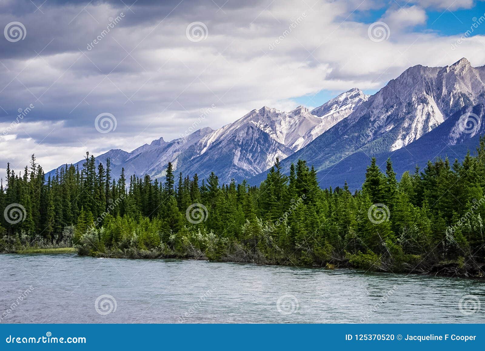 Mountain Ridge Along the Three Sisters PathwayTrail in Canmore, Stock ...
