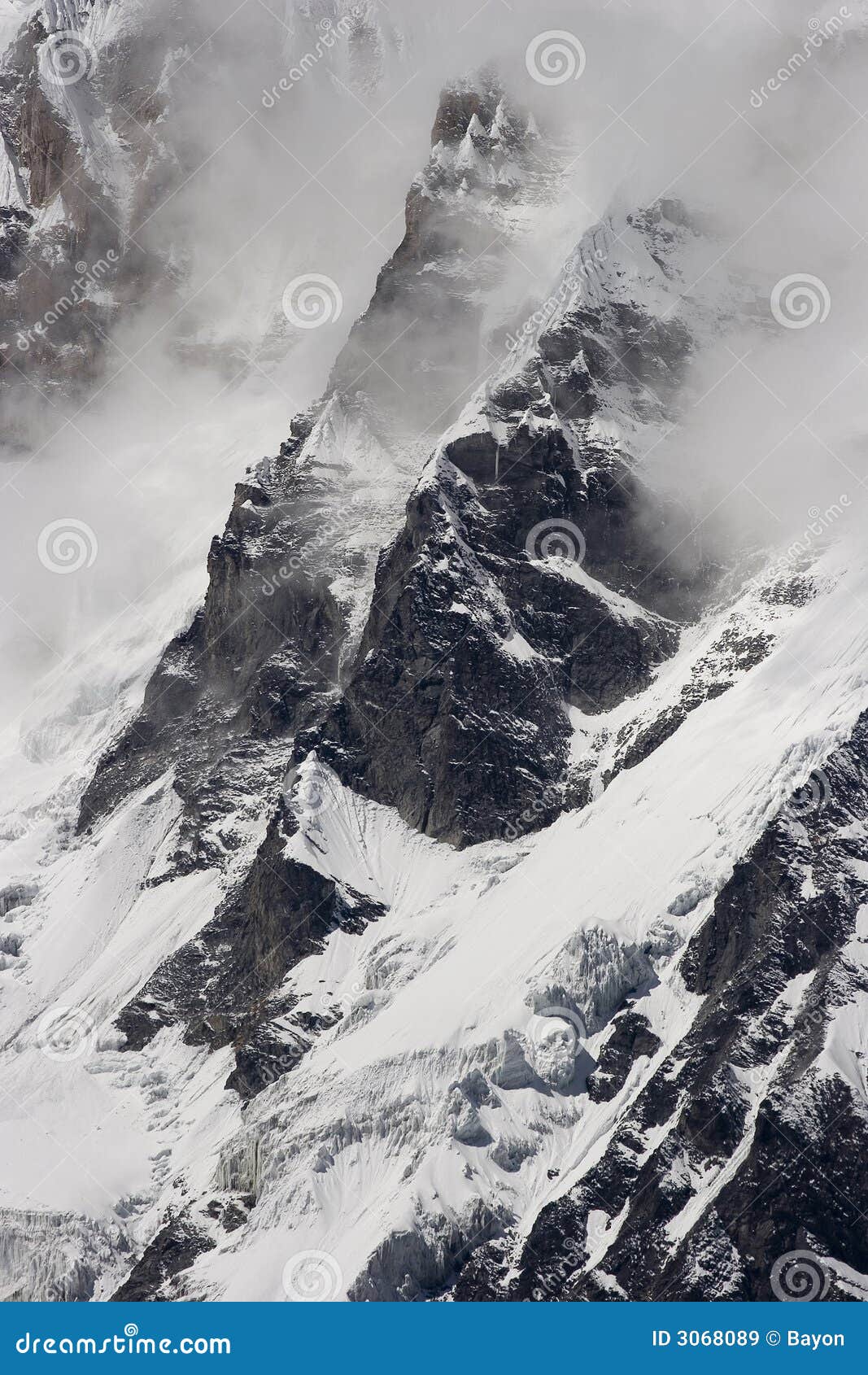 Mountain ridge in Nepal stock image. Image of summit, everest - 3068089