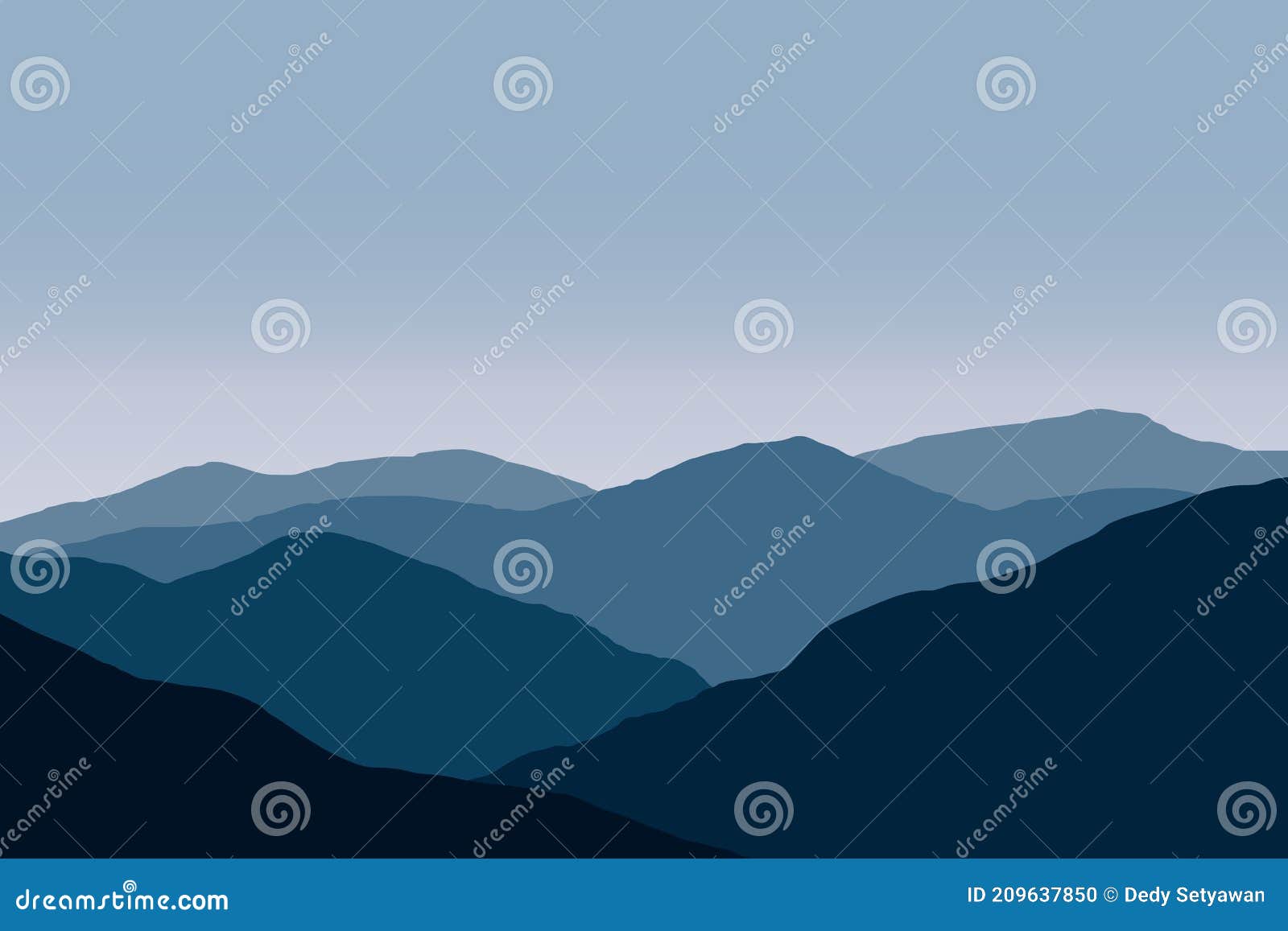 Mountain Ridge Vector Illustration Stock Vector - Illustration of ...