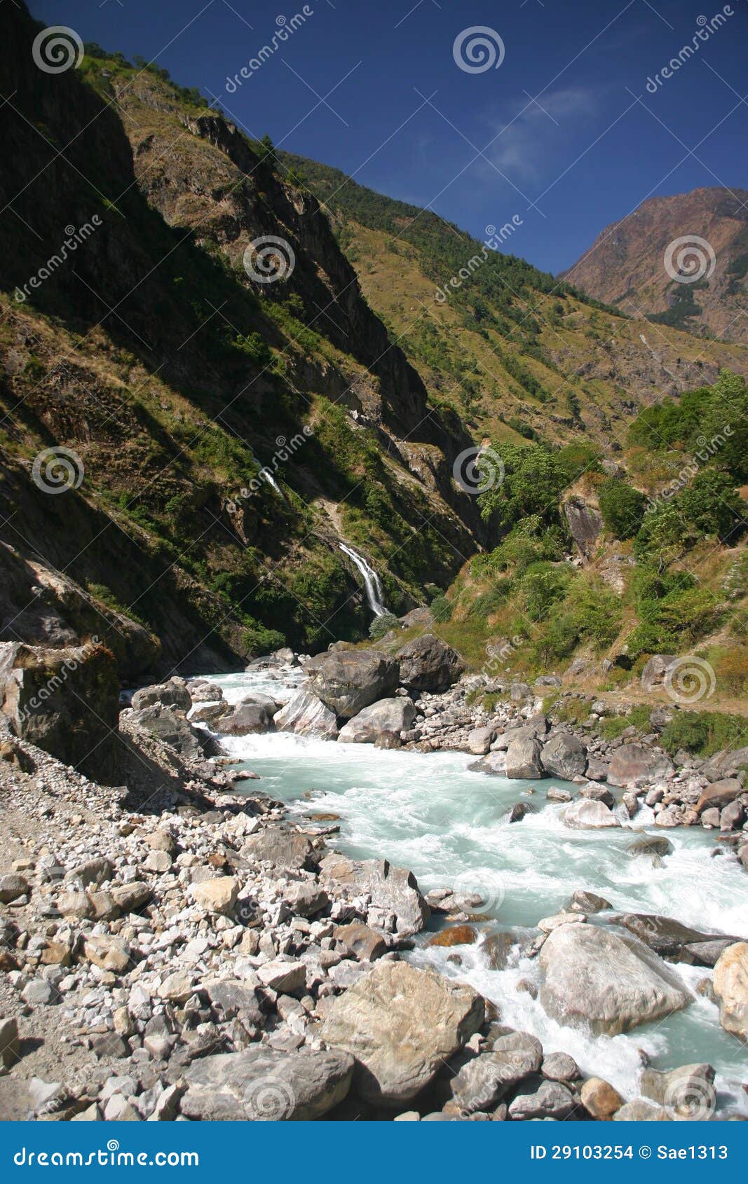 Mountain river stock photo. Image of nepal, mountain - 29103254