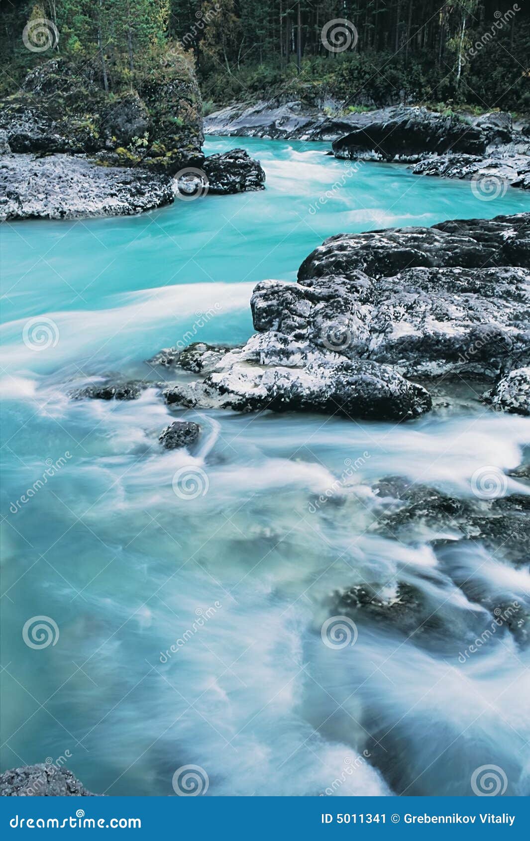 The mountain river. stock image. Image of blue, pure, mountains - 5011341