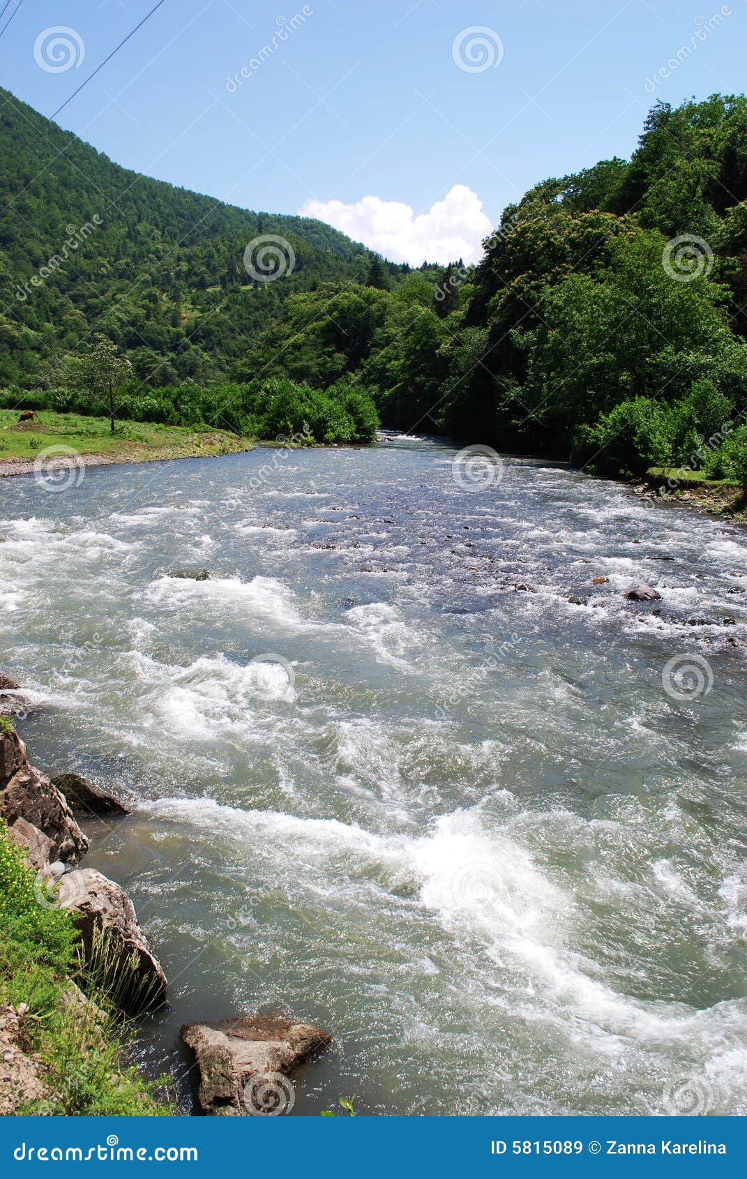Mountain river stock image. Image of highland, peace, beauty - 5815089