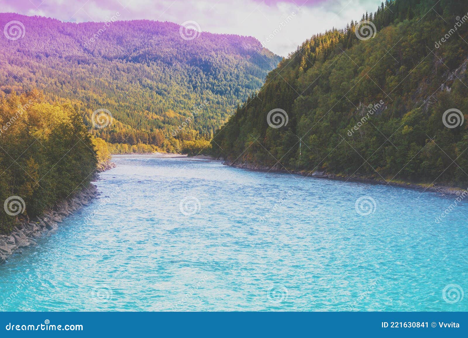 Mountain River. Beautiful Nature, Wilderness Stock Image - Image of ...