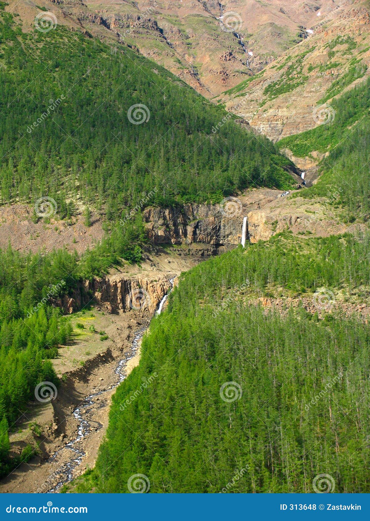 Mountain river cascade stock photo. Image of travel, rushing - 313648