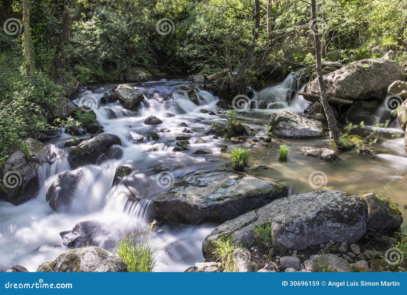 Mountain River with Cascades Stock Image - Image of mountains, mountain ...