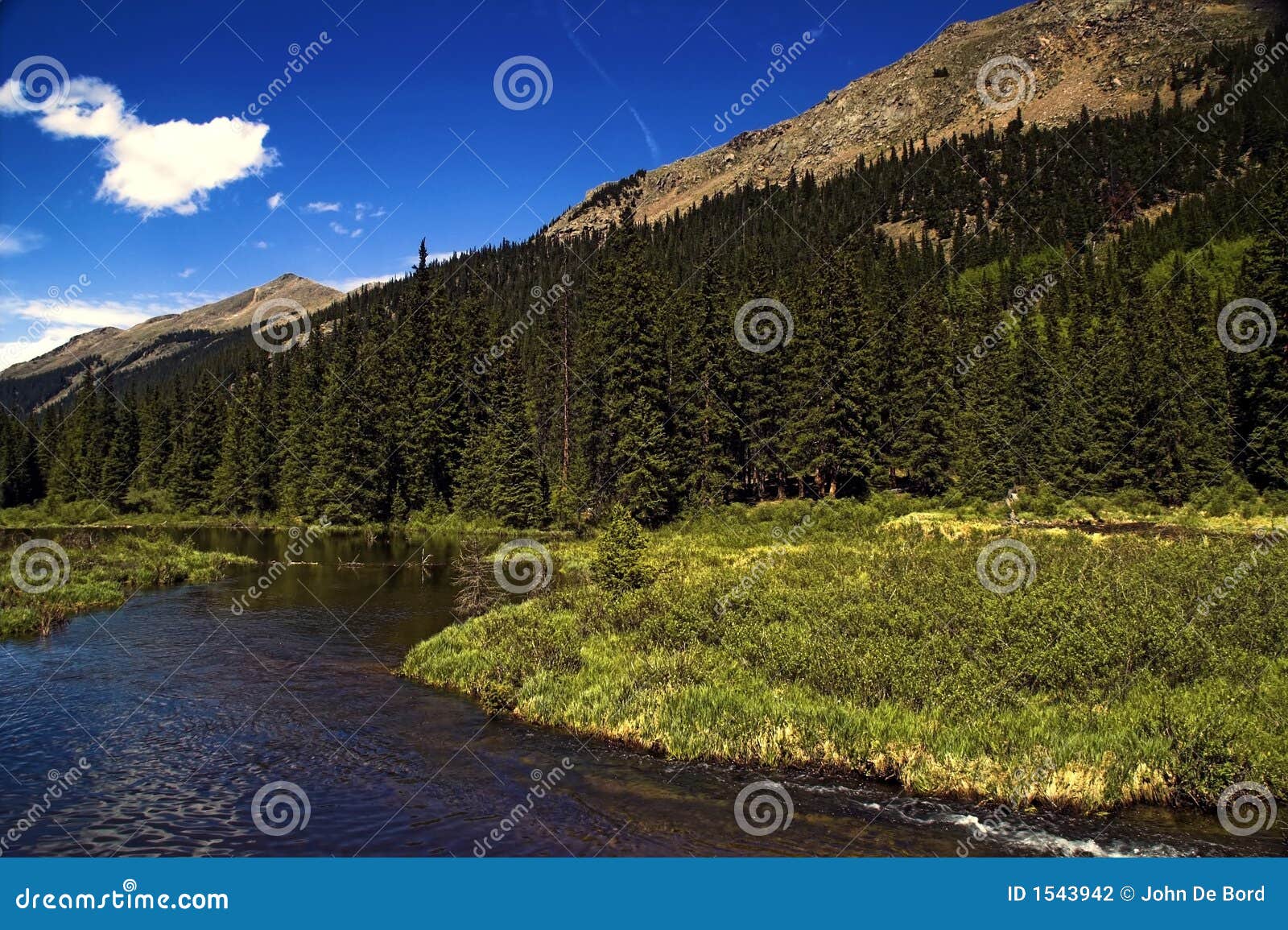 Mountain River in Colorado stock photo. Image of emotive - 1543942