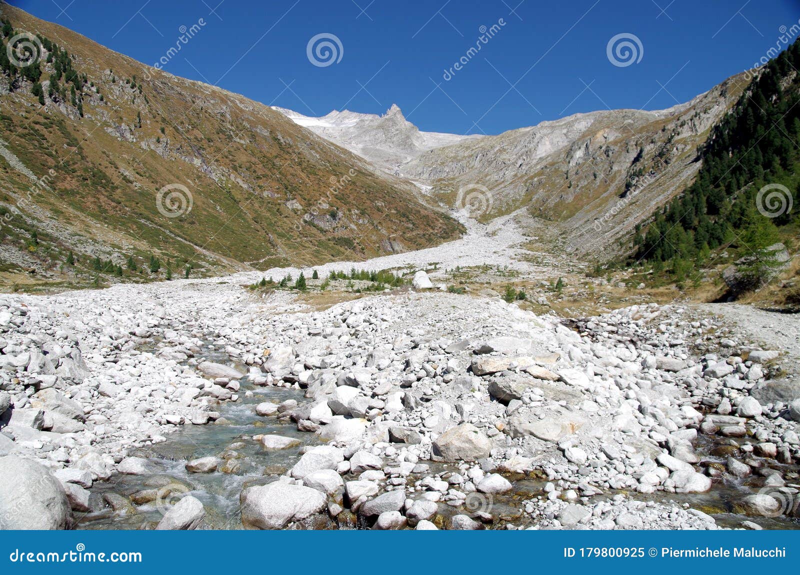 Mountain River, Dry, without Water Stock Image - Image of mountain ...