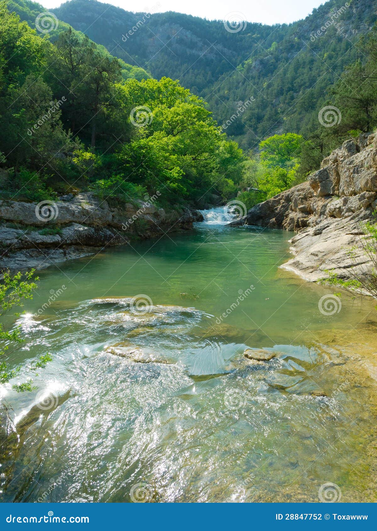 Mountain River Flowing in Crimea Stock Photo - Image of nature, rapids ...