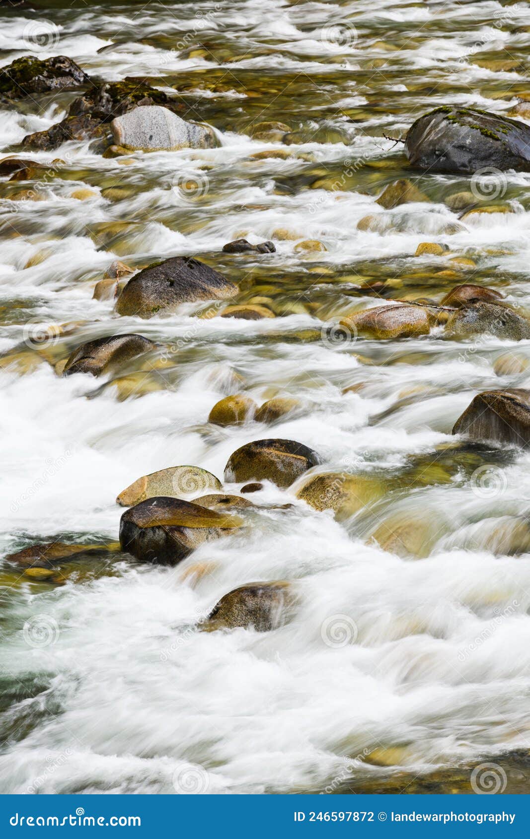 Mountain River Flowing Over Rocks in Riverbed Stock Photo - Image of ...