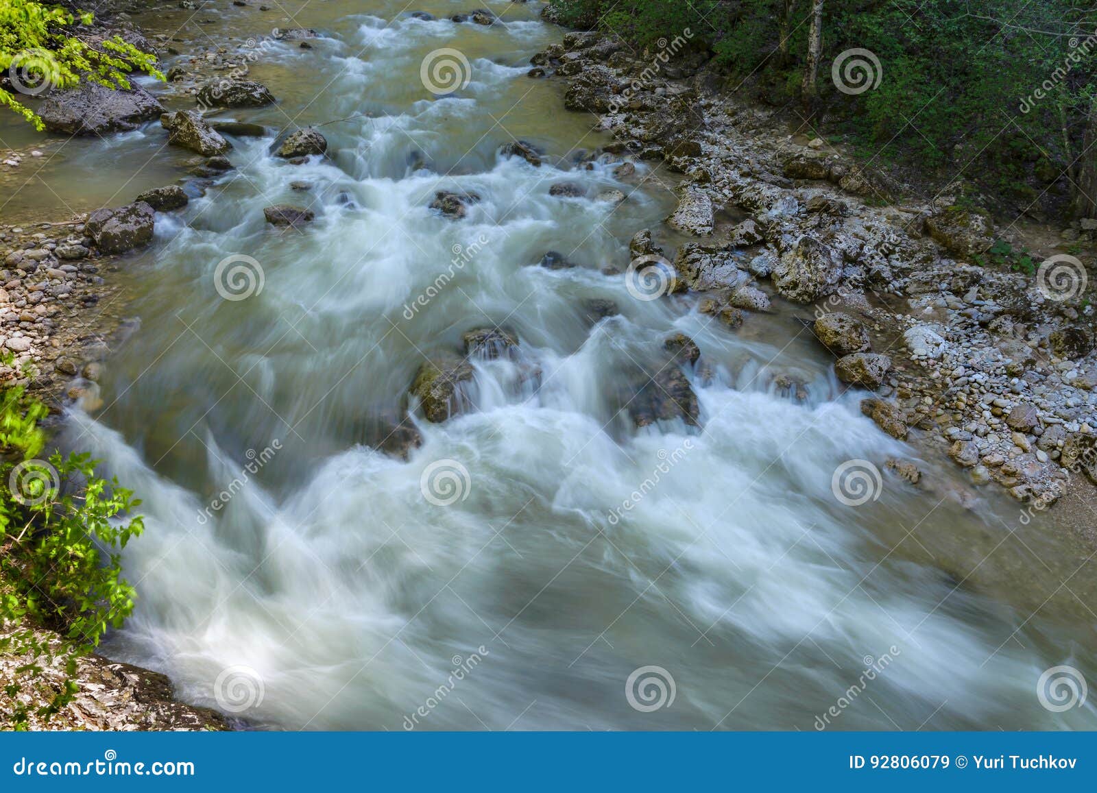 Mountain river stock image. Image of flowing, sand, flow - 92806079