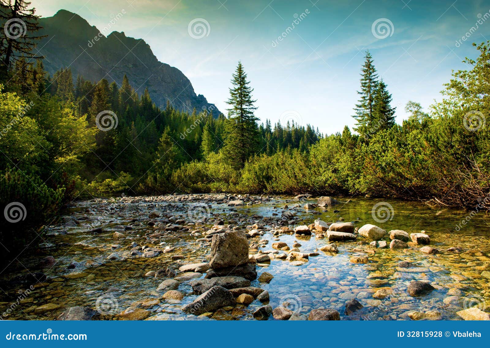 Mountain River in High Tatras in Slovakia Stock Photo - Image of clouds ...