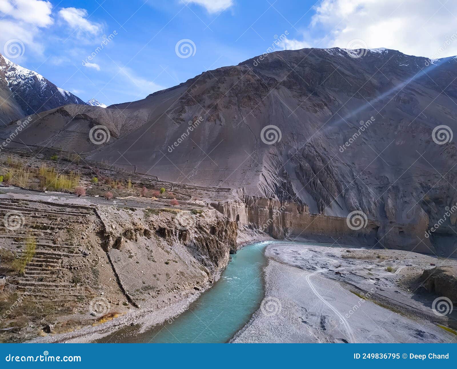 Mountain River in the Himalayas with Clouds Stock Image - Image of ...