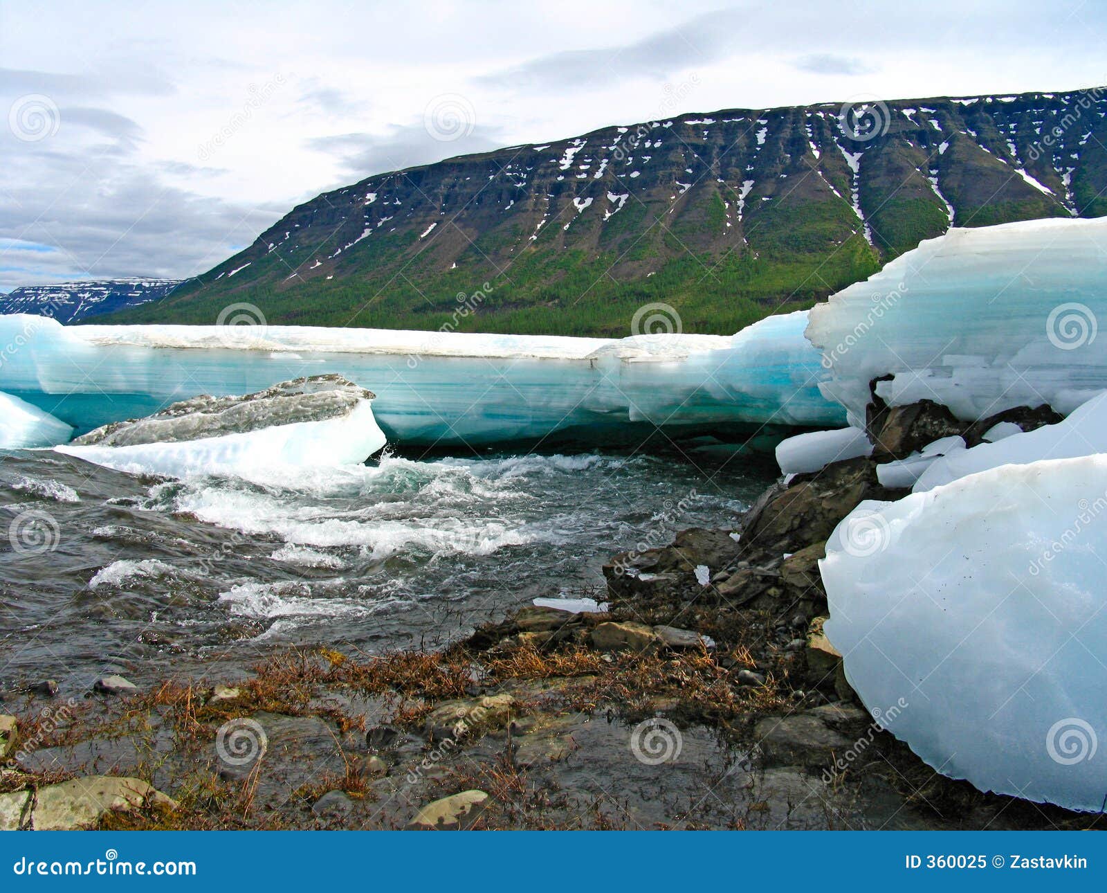 Mountain river in ice stock image. Image of river, outdoors - 360025