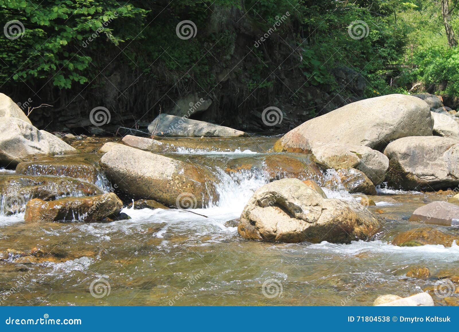 Mountain River Landscape of Nature, View of a Stream. Stock Photo ...