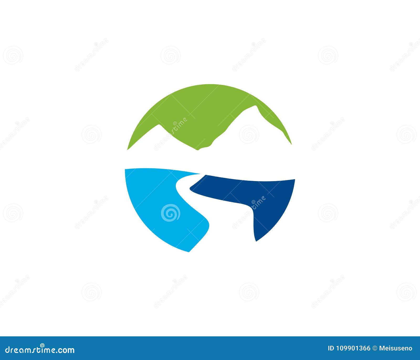 Mountain river logo stock vector. Illustration of simple - 109901366