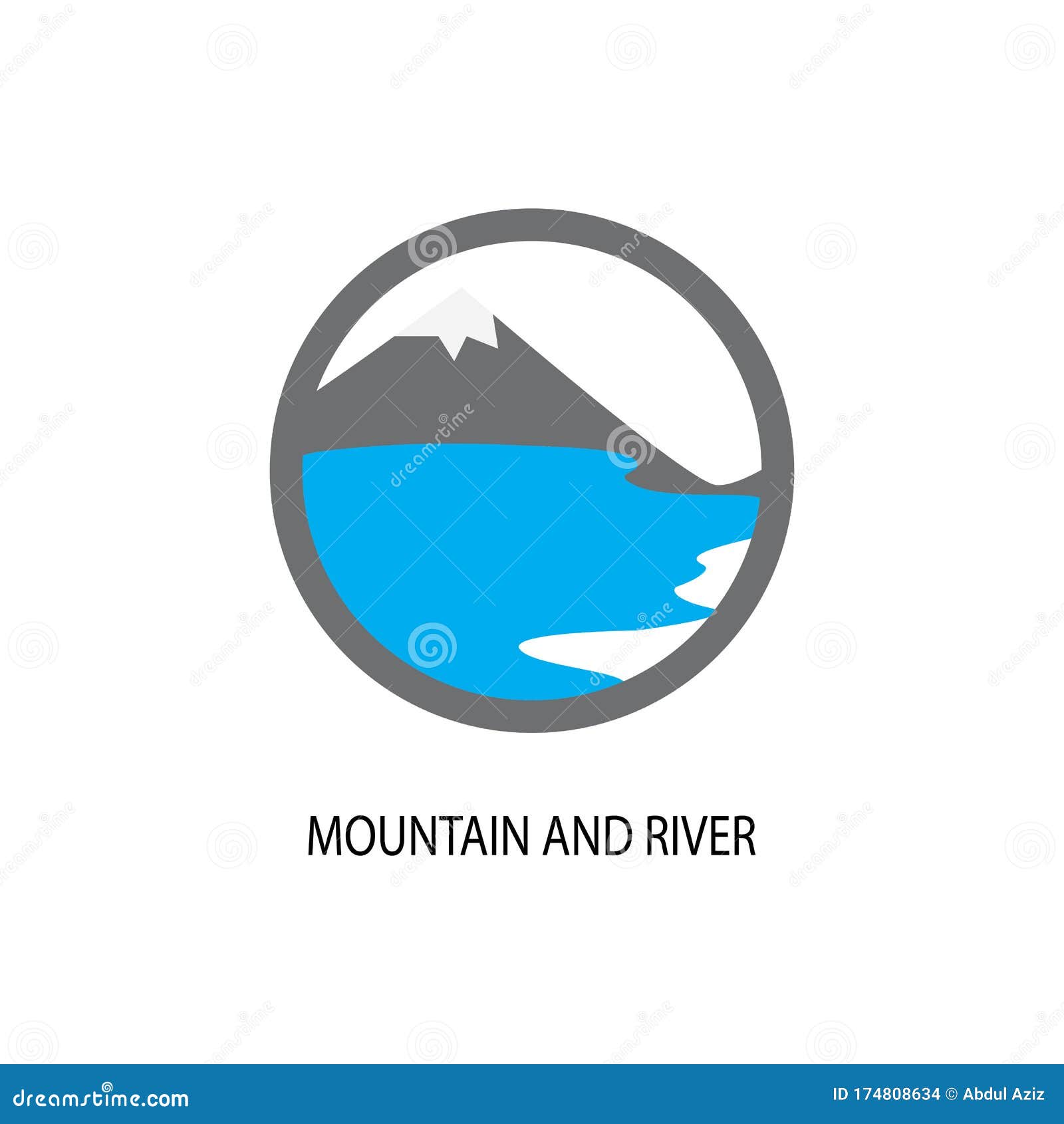 Mountain and River Logo Vector Stock Vector - Illustration of sign ...