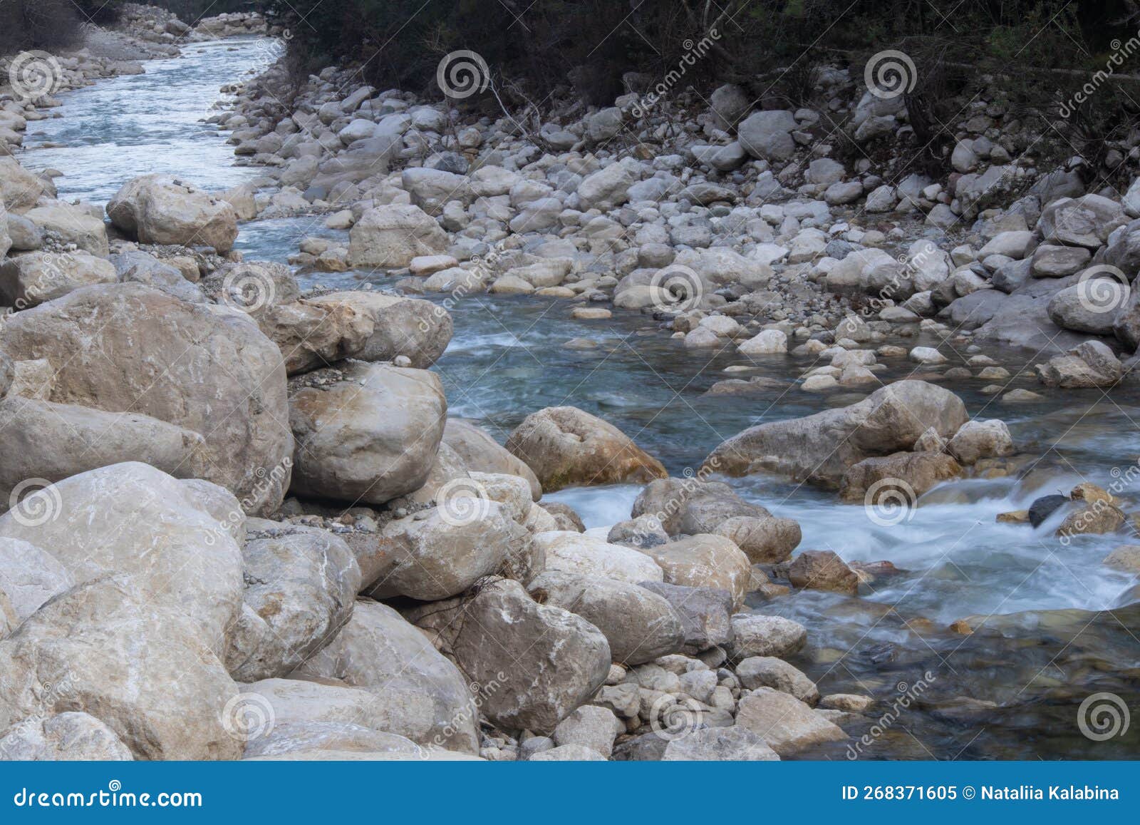 A mountain river stock image. Image of rapid, river - 268371605