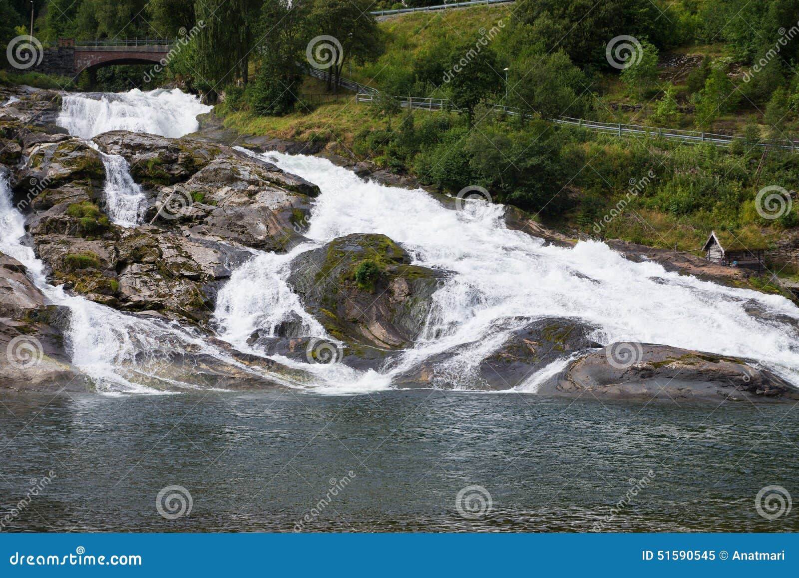 Mountain river in Norway. stock image. Image of norwegian - 51590545