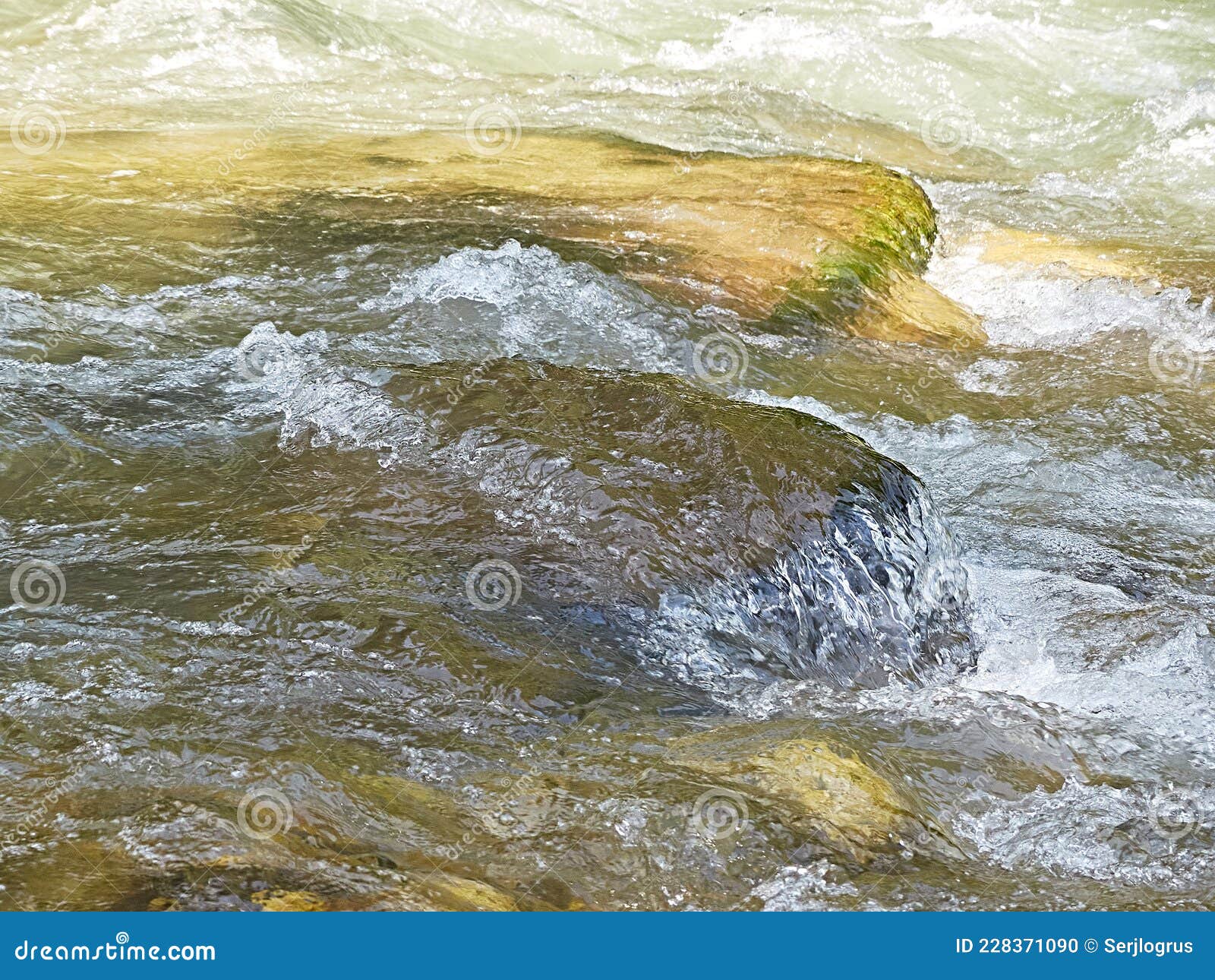 Mountain river. Pure water stock photo. Image of motion - 228371090