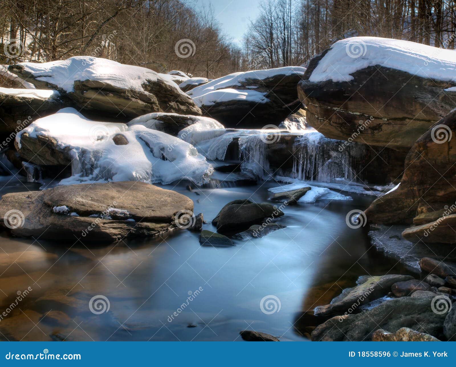 Mountain River Rapids in Winter Stock Photo - Image of nantahala, ridge ...