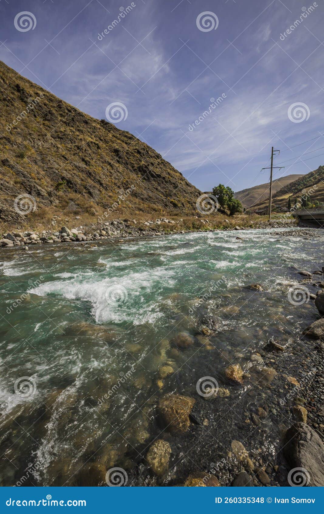 Mountain River in the Republic of North Ossetia-Alania Stock Photo ...