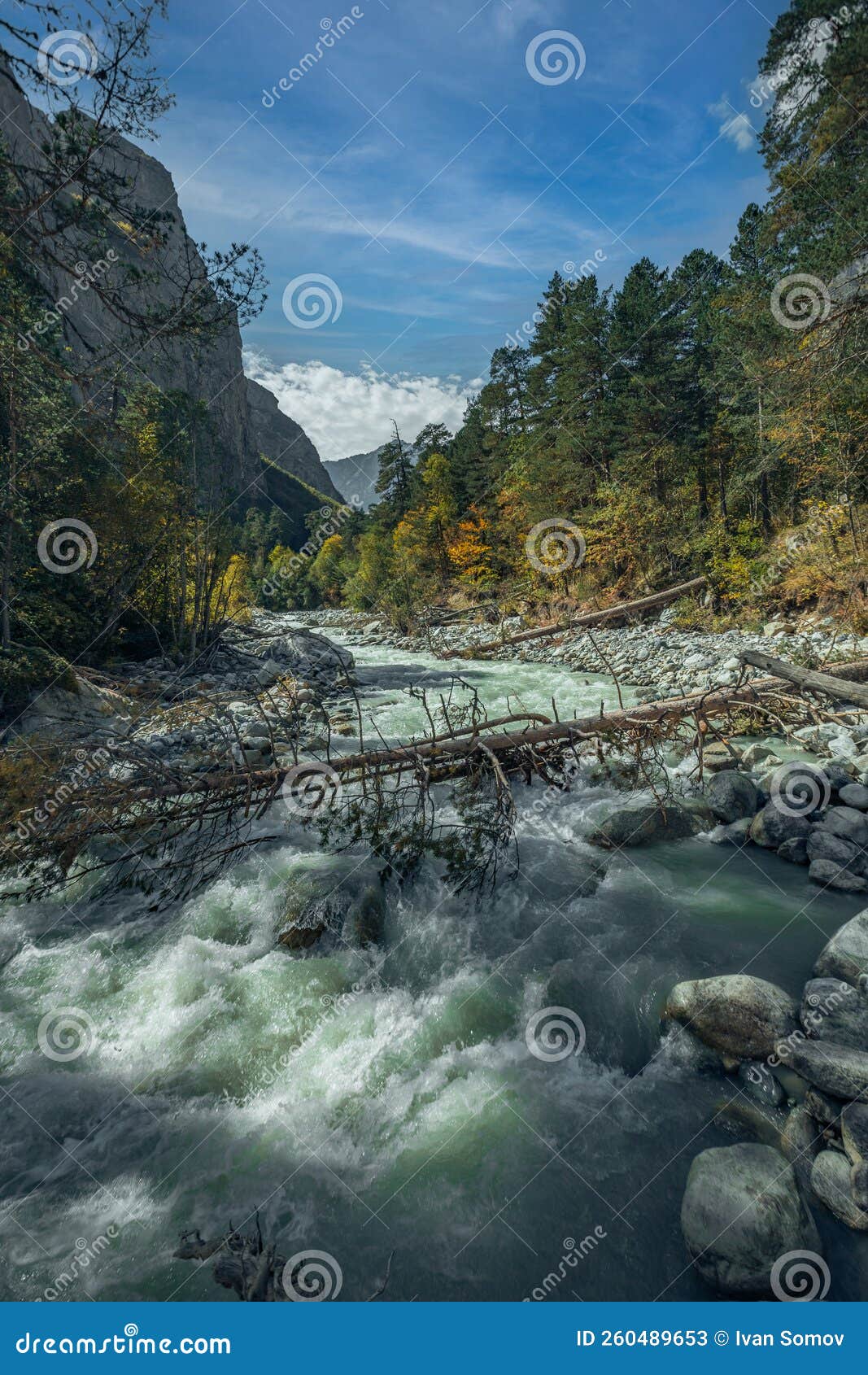 Mountain River in the Republic of North Ossetia-Alania Stock Image ...