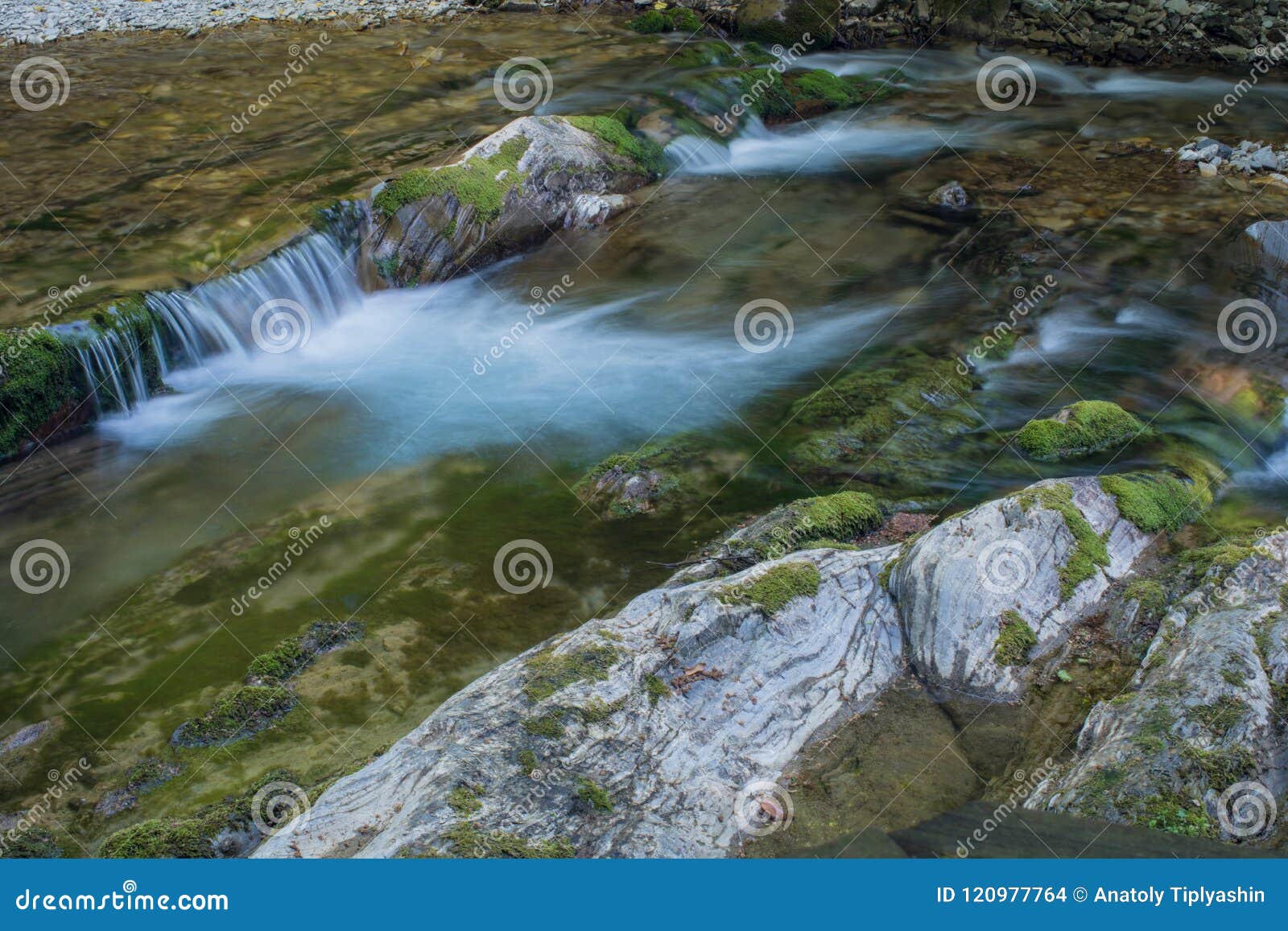 Mountain River with Rock and Stone Stock Photo - Image of nature, creek ...