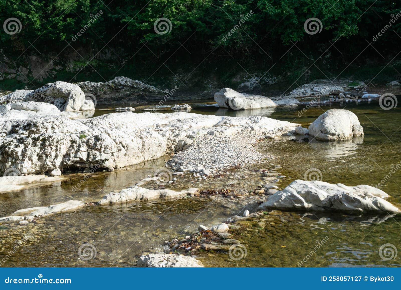 Mountain River with Rocky Banks. Stock Image - Image of creeks, stone ...