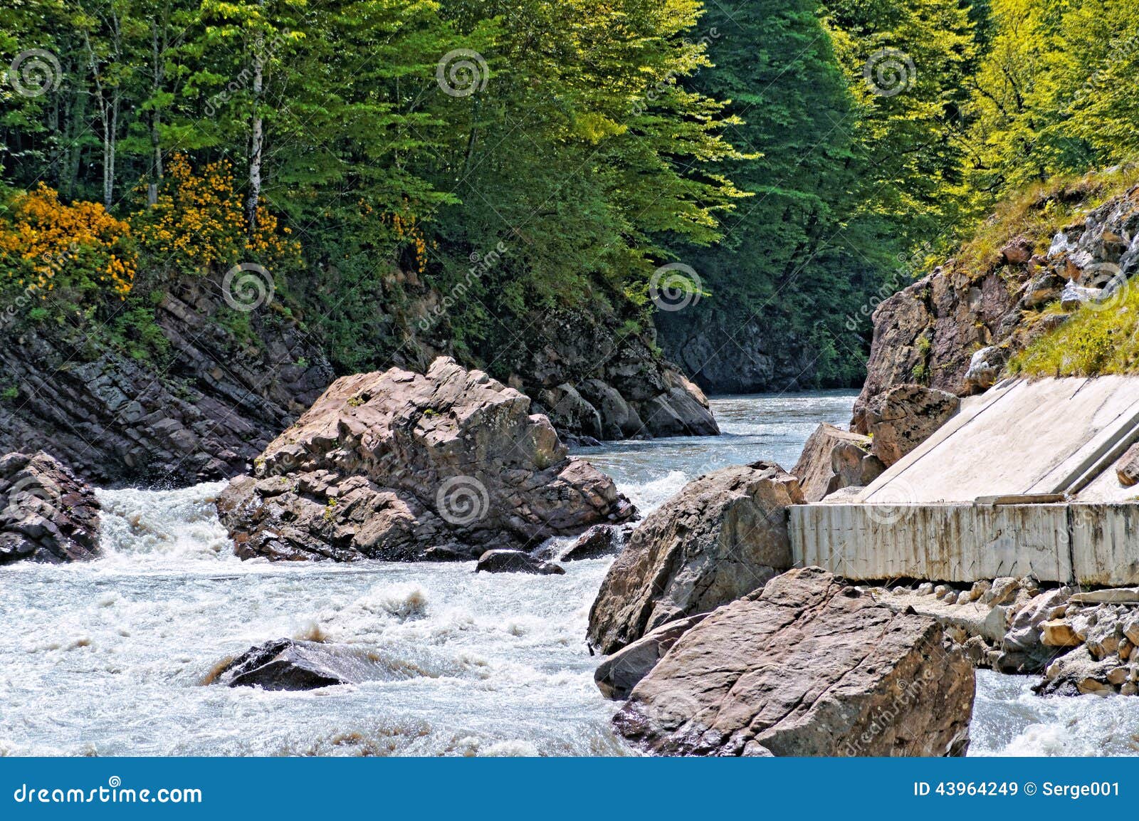 Mountain river stock image. Image of borders, wild, view - 43964249