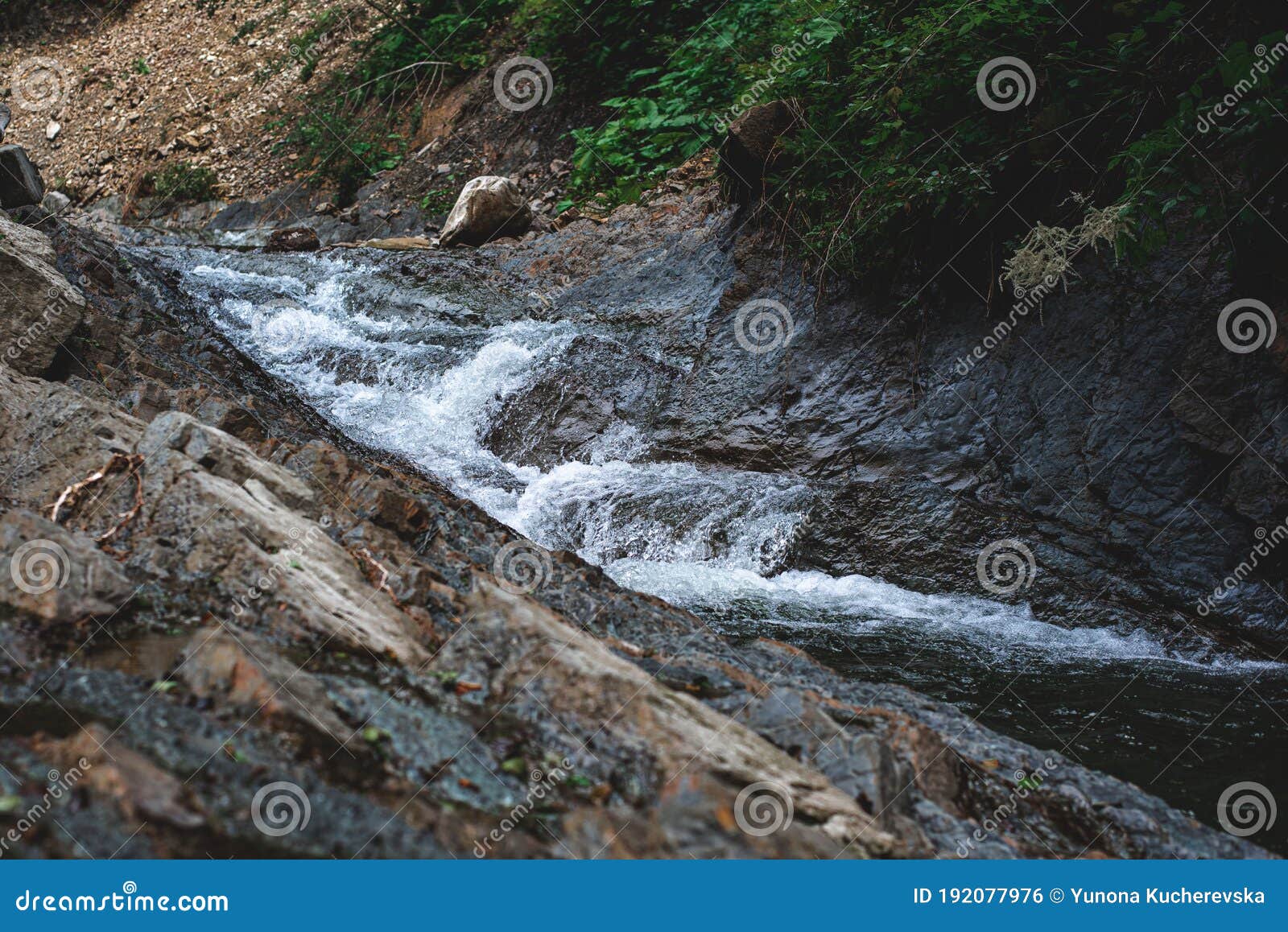 Mountain River Runs through the Rocks Stock Photo - Image of stone ...